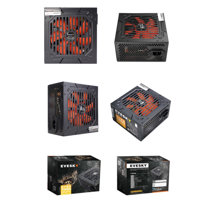 SUNSKY - ⁧مزود طاقة للكمبيوتر EVESKY 700WS ATX 12V مع مروحة 12 سم⁩