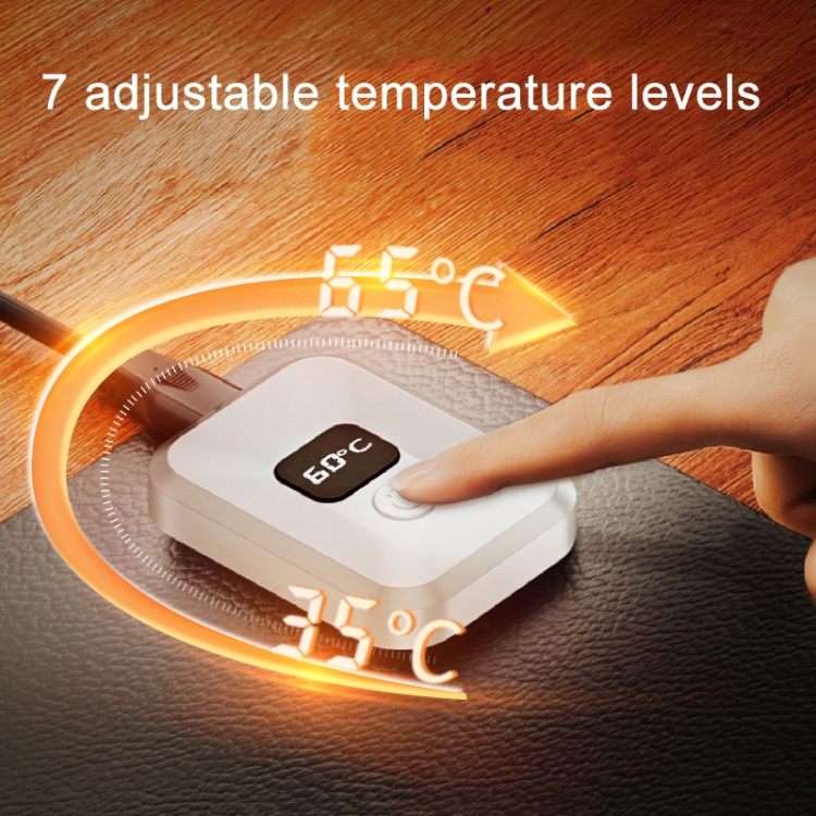 7-speed Temperature Control Leather Heated Mouse Pad Hand Warmer Desk ...