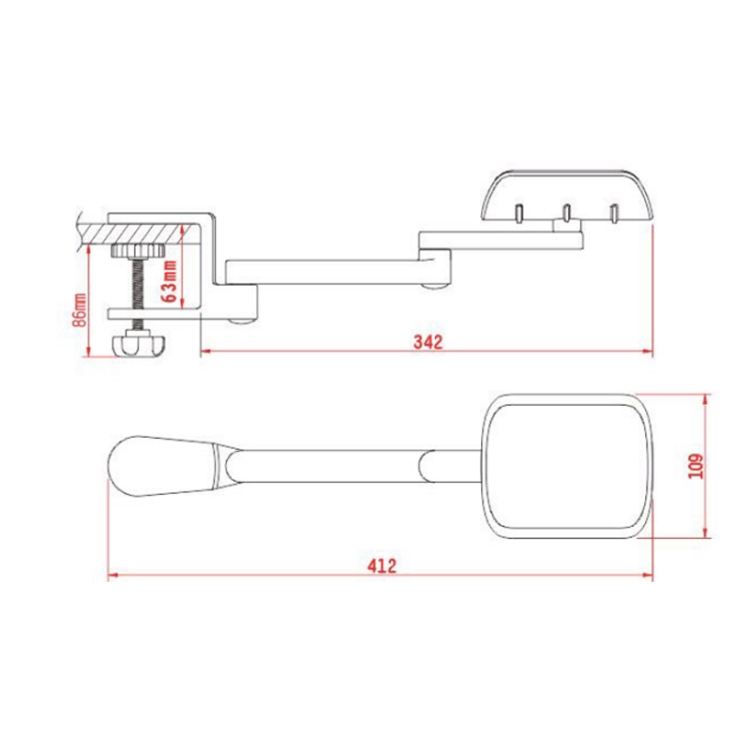 Aluminum Alloy Computer Desk Wrist Brace Arm Bracket, Color: Non ...