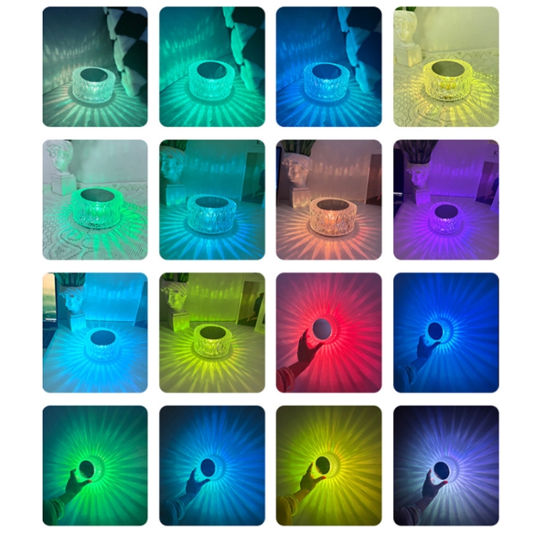 새 둥지 크리스탈 테이블 램프 침실 주변 야간 조명, 모델: RGB16 색상 원격 제어