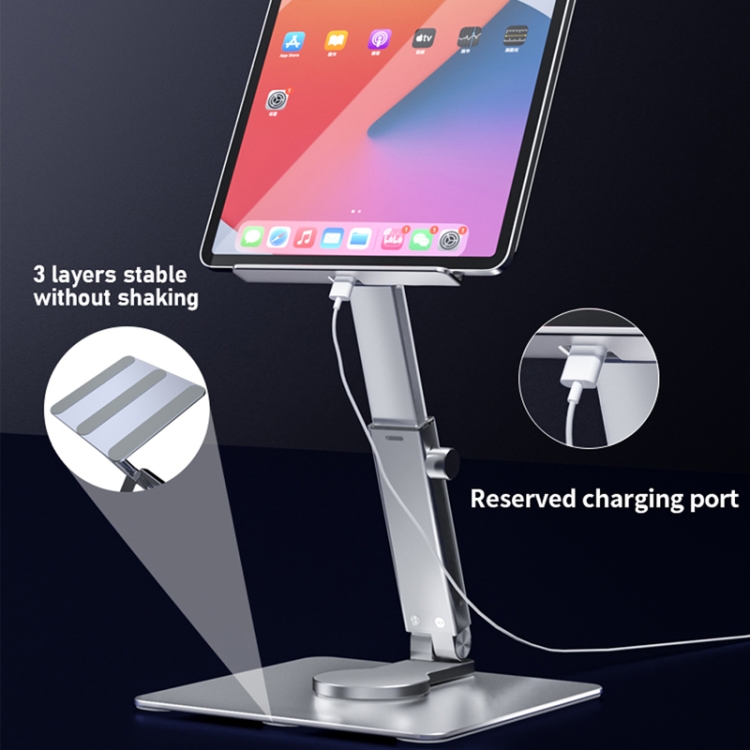 JUNDNE H06 Desktop Folding Phone Stand Portable Telescopic Rotary ...