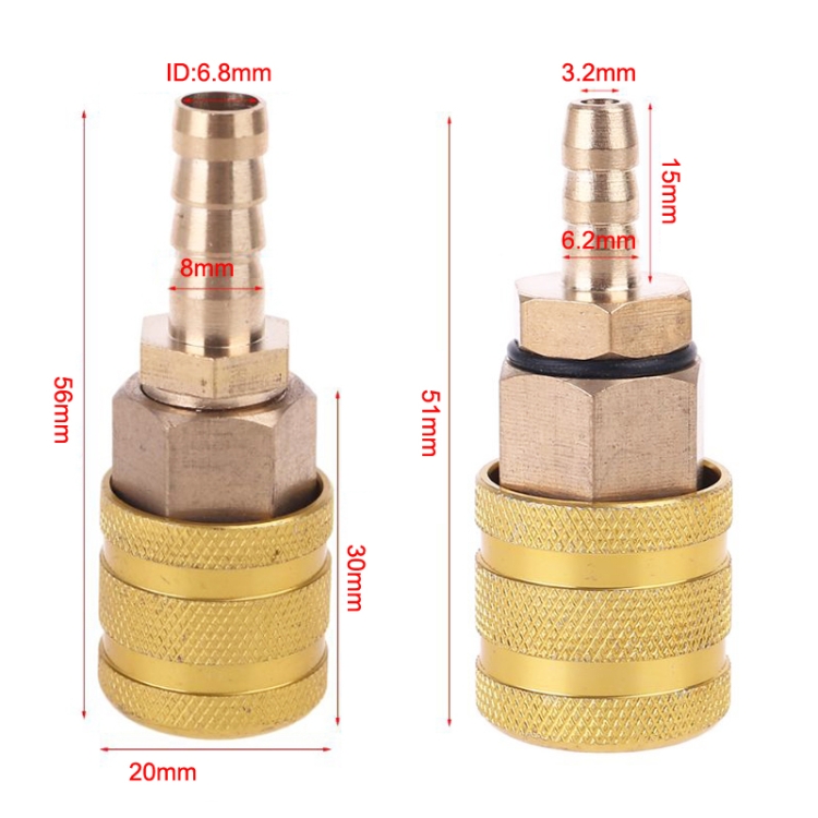 2PCS Metal Connector Plug Solid Brass Quick Connection Inflator Pump ...