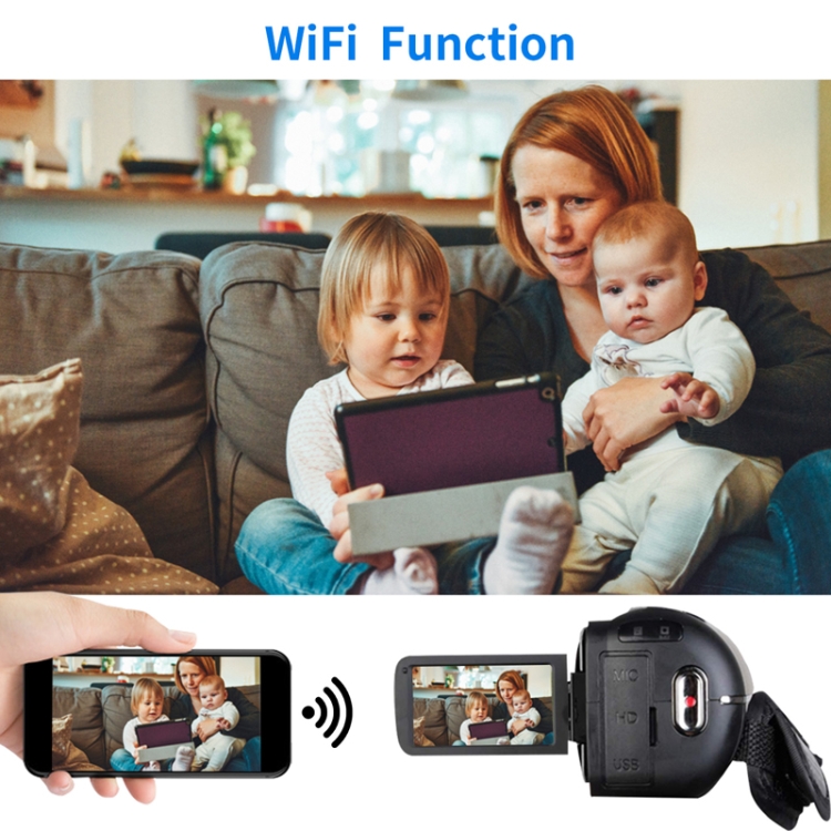 KOMERY K1 5600PX 16X Zoom 4K HD Digital Video Camera With Hot Shoe ...