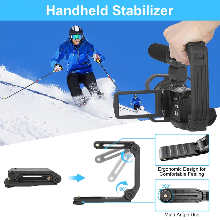 KOMERY AF2 5600PX 18X Zoom 4K Digital Video Camera With Stabilizers Kit