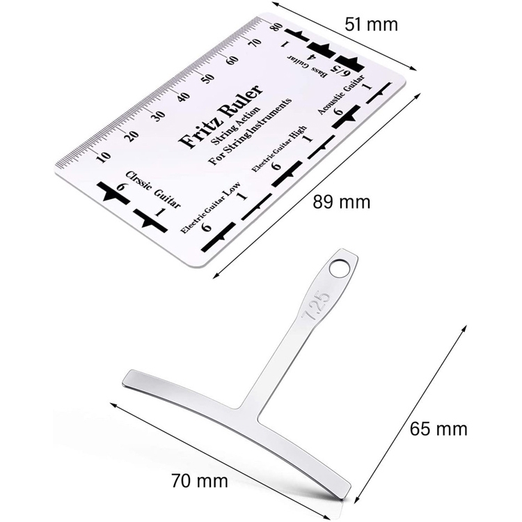 T -Type Guitar Ruler+String High Ruler Guitar Repair Measuring Ruler Tools