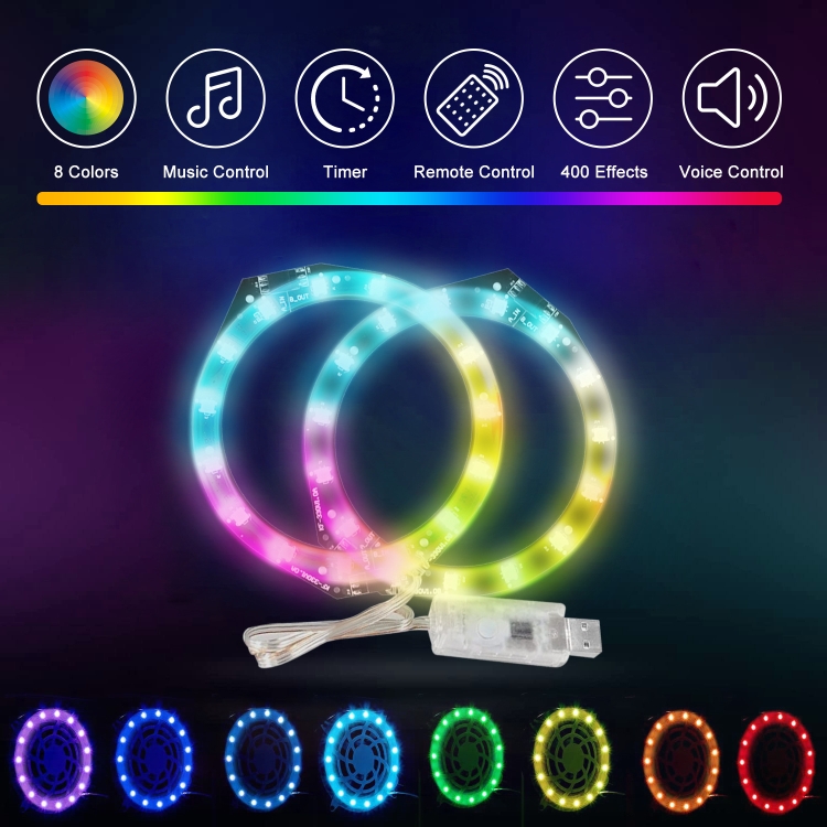 For PS5 RGB Lights Strips 8 Colors Multiple Decoration Led Lights with ...