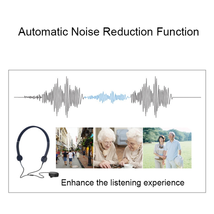HS-801 Bone Conduction Wired Headset Elderly Rechargeable Hearing Aid ...