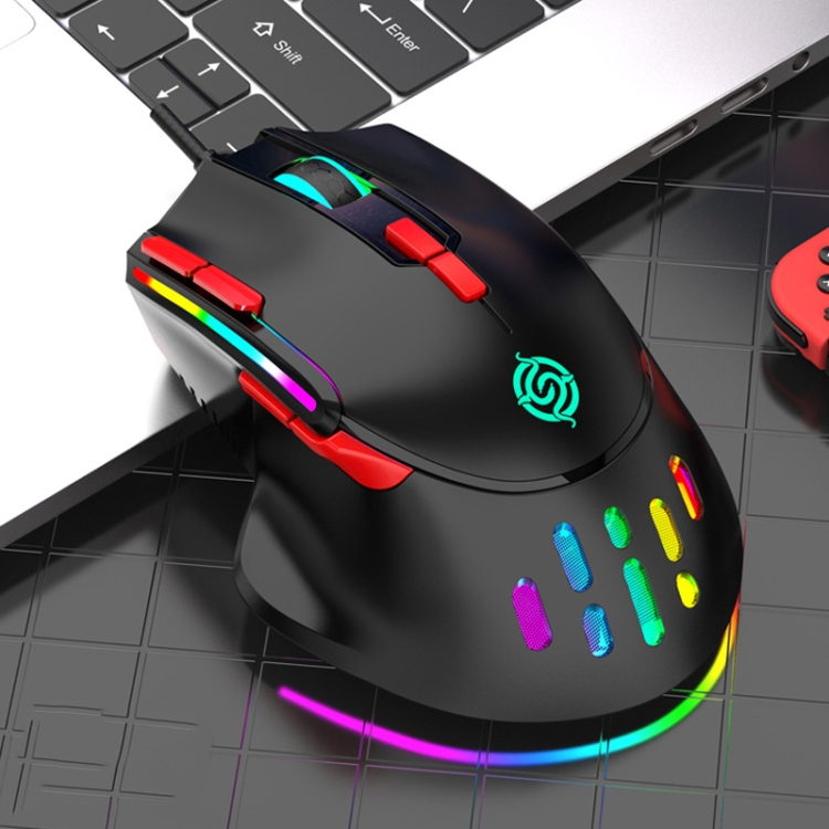 K-Snake Q15 9 Keys RGB Light Effect Wired Mechanical Mouse, Cable ...