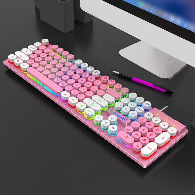 K-Snake K4 104 Keys Glowing Game Wired Mechanical Keyboard, Cable ...