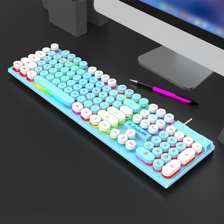 K-Snake K4 104 Keys Glowing Game Wired Mechanical Keyboard, Cable ...