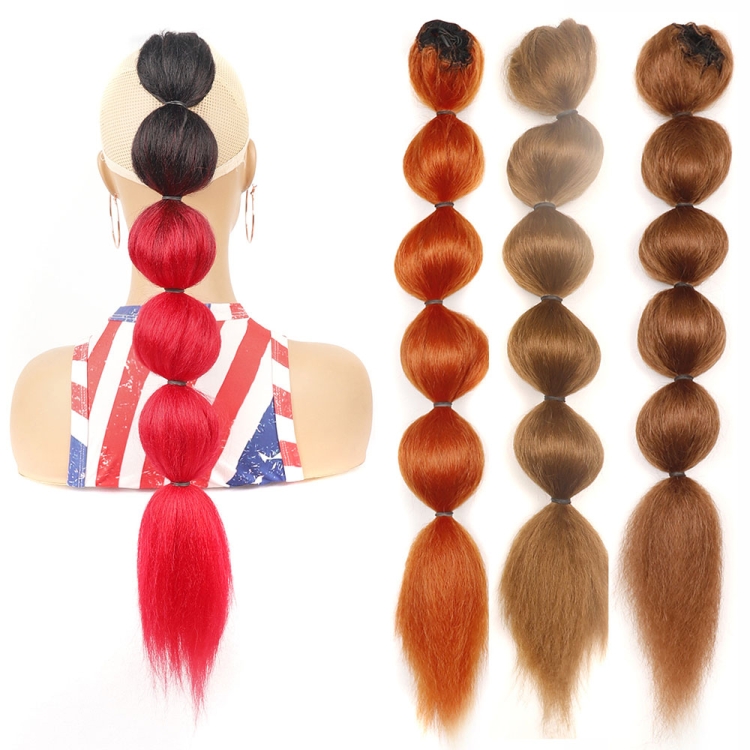 DLMW01 Bubble Shape Shaggy Wig Ponytail Drawstring Long Ponytail Wigs ...