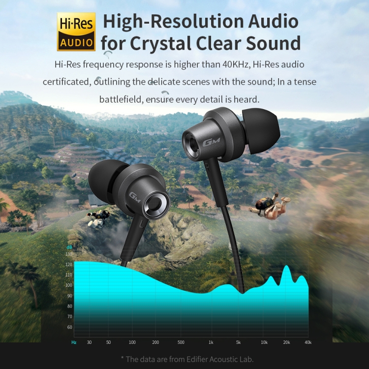 Edifier HECATE GM260 หูฟังควบคุมสายในหูพร้อมเอียร์บัดซิลิโคน, ความยาว ...