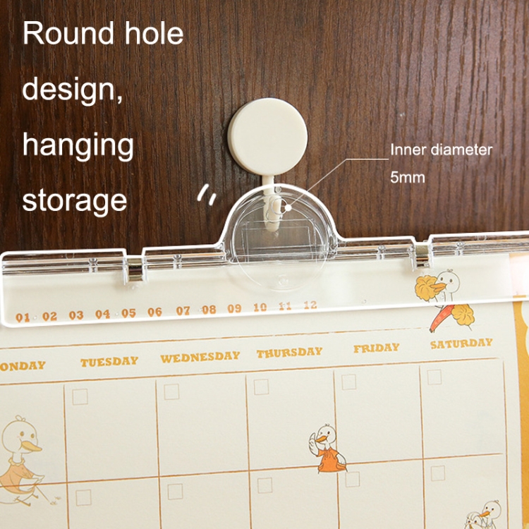 MOYL Y893-01 2pcs 학생 대용량 투명 자기 문서 테스트 용지 데이터 저장 폴더 (투명 자기)