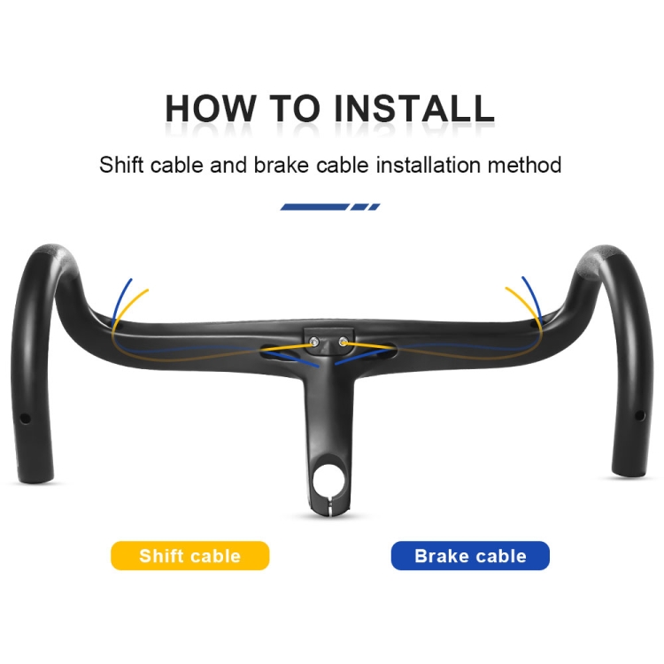 TOSEEK TR5500 Integrated Bending Handlebar Carbon Fiber Bike Grips ...