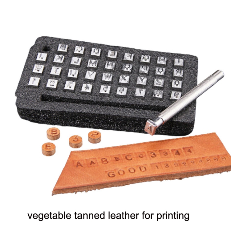 36 In 1 Leather English Print Punch Digital Seal Craft Leather Carving ...