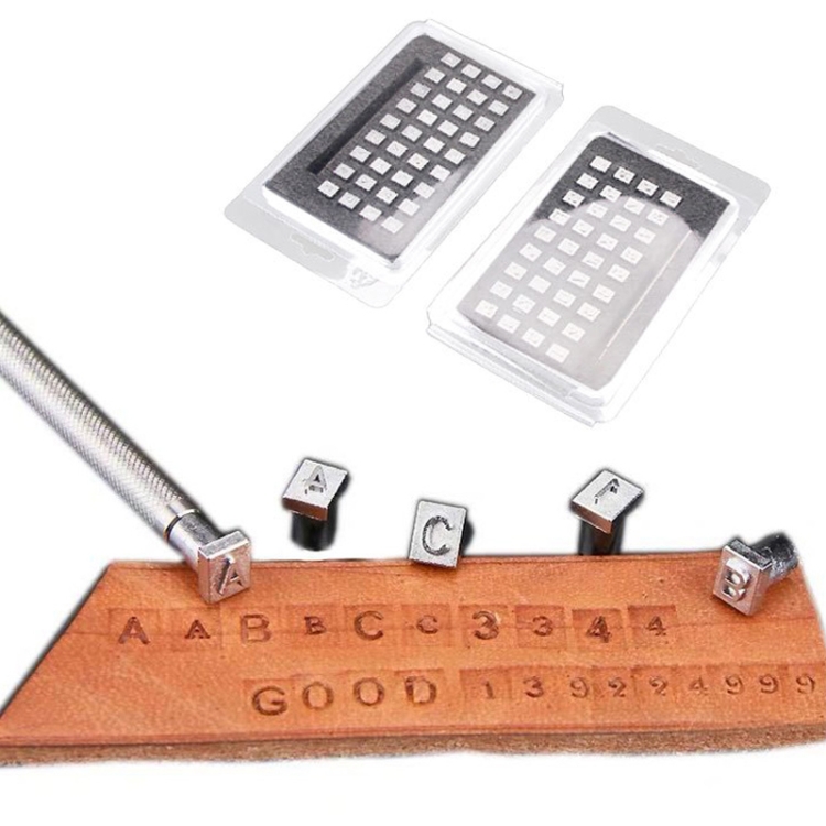 36 In 1 Leather English Print Punch Digital Seal Craft Leather Carving ...