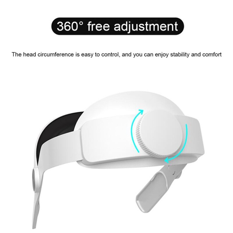 For Oculus Quest 2 VR SHINECON OS01 Adjustable All -In -One Head Strap VR Accessories(White)