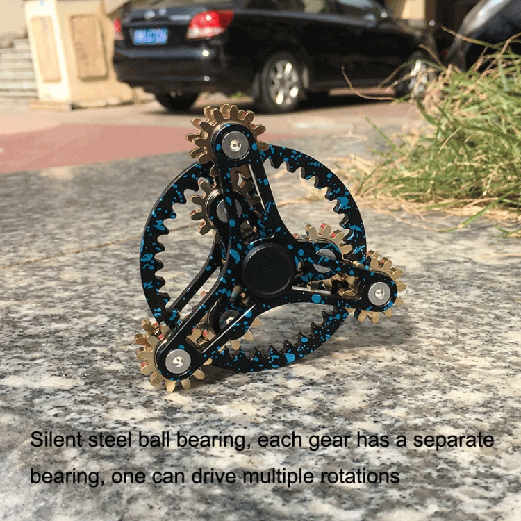 ของเล่นคลายเครียดสี่เกียร์ Silver Linkage Fidget Spinner