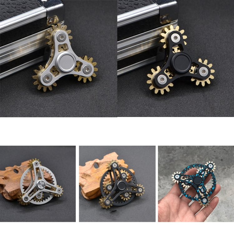 สี่เกียร์รุ่นอัพเกรด Silver Linkage Fidget Spinner Decompression Toy