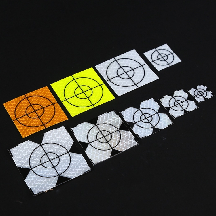 FP001 100pcs 다이아몬드 터널 매핑 반사 스티커 모니터링 측정 포인트 스티커, 크기: 20x20mm