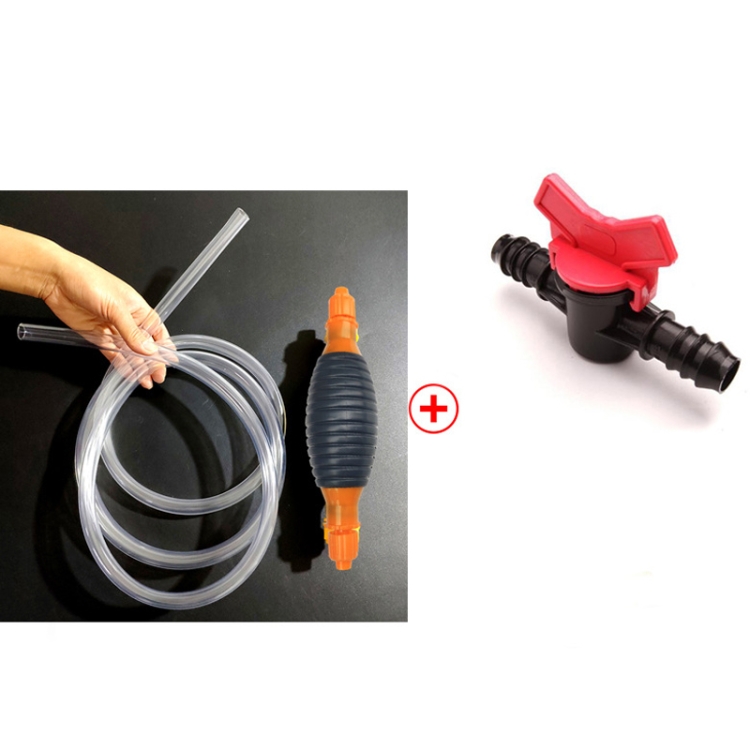 2pcs Manual Gasoline Oil Sucker Water Deflector, Specification: 2m+Flow ...