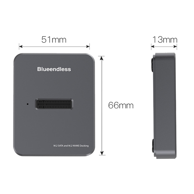 Blueendless SD03 M.2 SATA/NVME Dual Protocol Solid-State Hard Disk Base(Gray)
