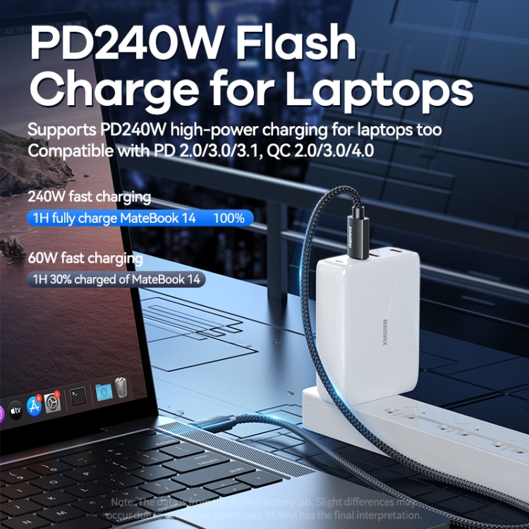 Remax Rc C035 듀얼 Usb C Type C Usb20 240w 고속 충전 데이터 케이블 길이 1m