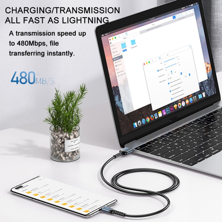 REMAX RC-C008 USB a 8 pines 2.4A TPE Cable de datos suave anti-rotura ...