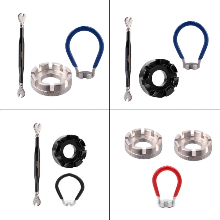 Spoke Wrench+Black 8 Port+Wrench Chrome Molybdenum Steel Mountain Bike ...