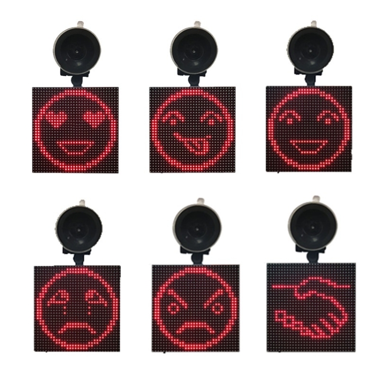 P4-32x32 RGB Full Color Emoji Picture LED Car Display Wireless ...