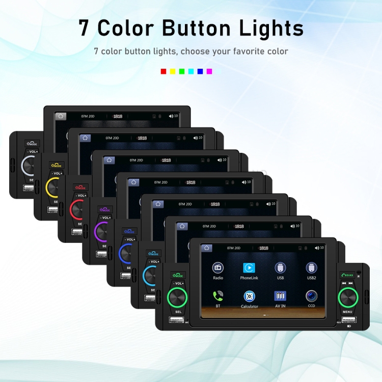 A3107 5 inches Car MP5 Wired CarPlay Universal Bluetooth Player With ...