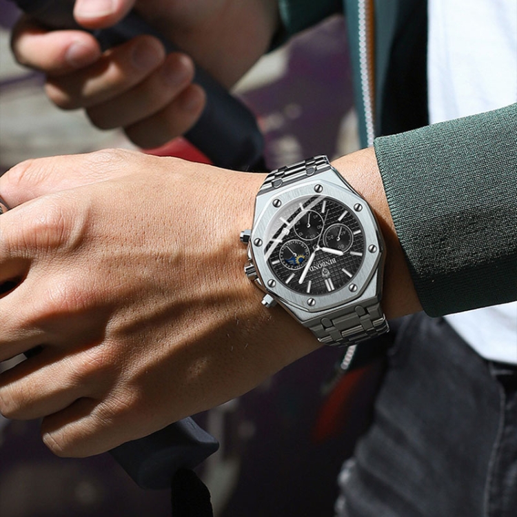 BINBOND B0161 Multifunctional Luminous Waterproof Business Quartz Watch ...