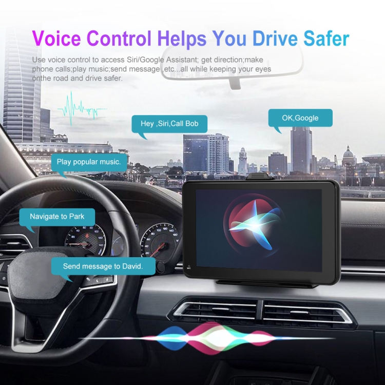 A3135 7 Inches HD Wired Smart Screen With Wireless CarPlay + Android ...