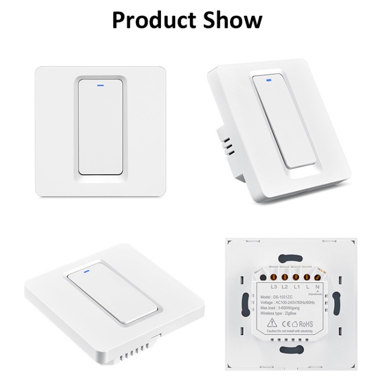 Tuya ZigBee Smart Single-fire Zero-fire Sharing Switch แผงควบคุมเสียง ...