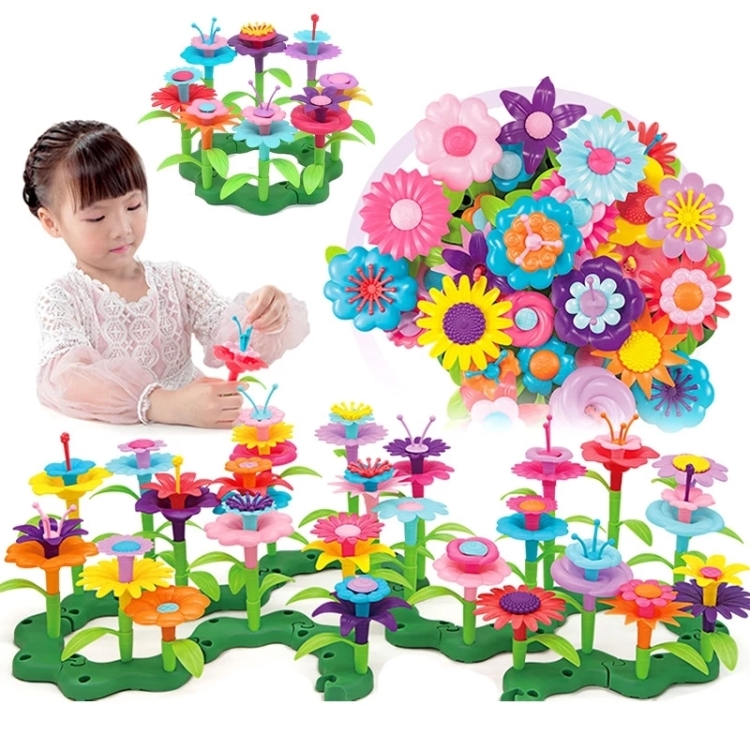 272pcs/set Children Intellectual Development DIY Assembly Flower ...