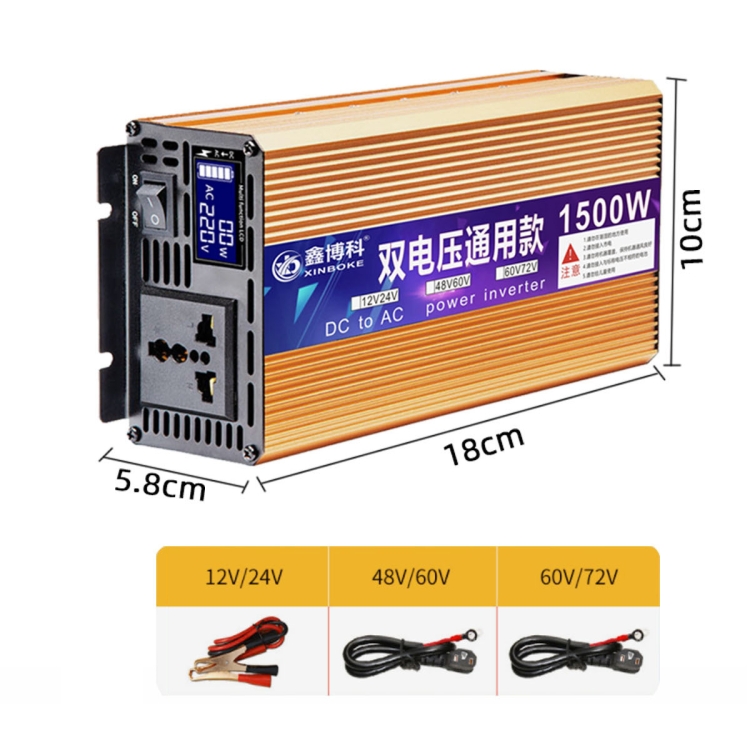 XINBOKE Universal Positive Wave Car Inverter Home Solar Inverter 12V ...