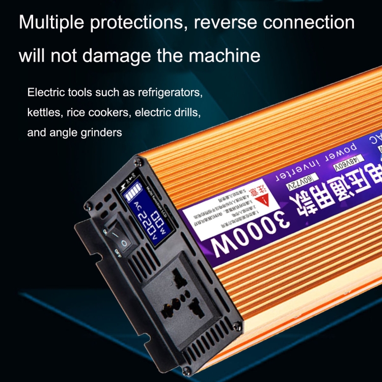 XINBOKE Universal Positive Wave Car Inverter Home Solar Inverter 12V ...