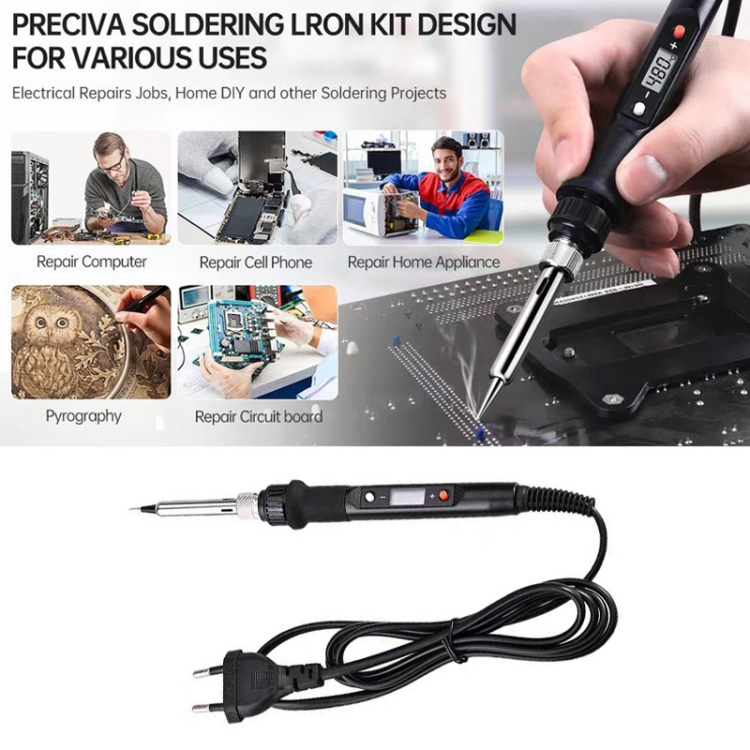 Car Repair Electric Soldering Iron Set Adjustable 80W High Power ...