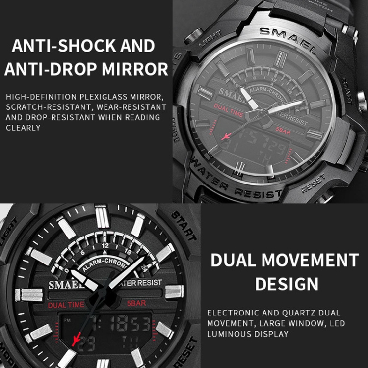 SMAEL 8028 Sports Waterproof Men Watch Outdoor Mountaineering Wear ...