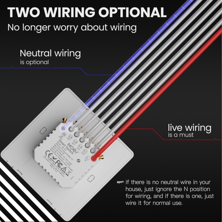 Tuya ZigBee Smart Single-fire Zero-fire Sharing Timing Voice Wall ...