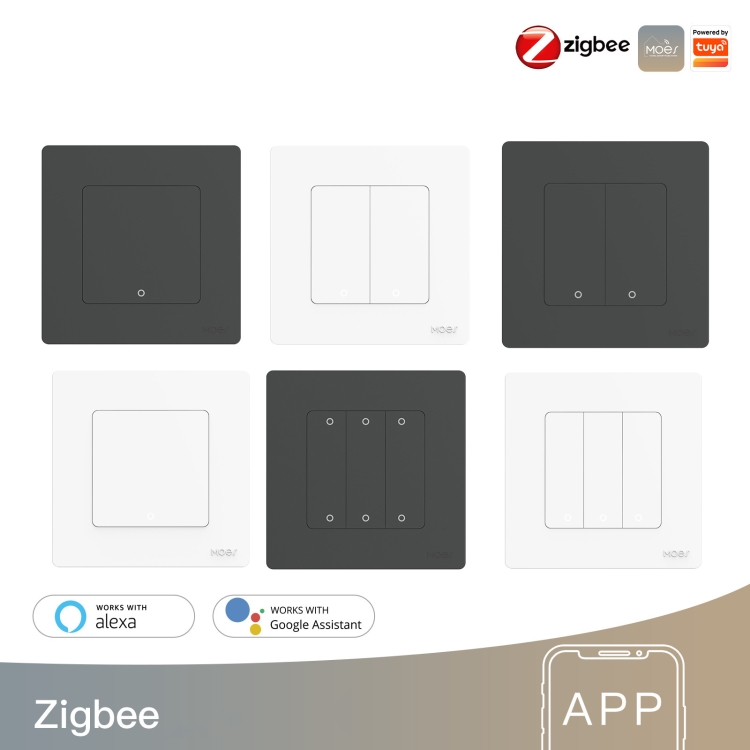Tuya ZigBee Smart Single-fire Zero-fire Sharing Timing Voice Wall ...