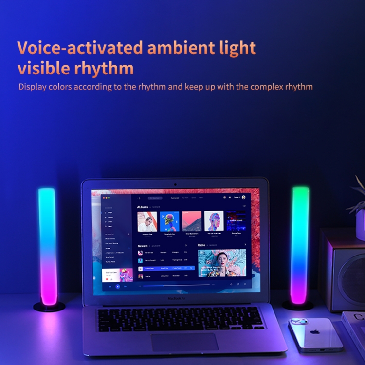 Luces de respuesta rítmica controladas por sonido RGB Música Ambiente ...