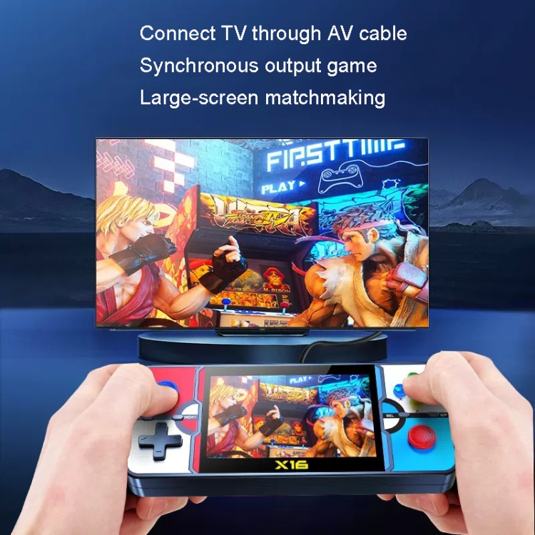 X16 Double 3D Remote Stick Arcade Retro Consola de bolsillo Soporte ...