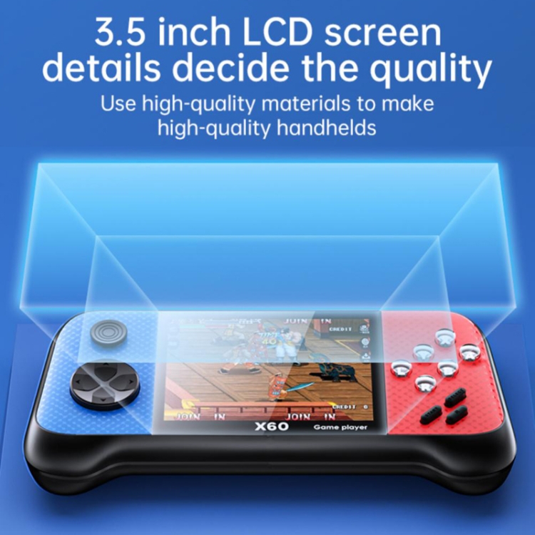 X60 หน้าจอแนวนอน 3.5 นิ้ว 4849 ใน 1 Pocket Console, สไตล์: ผู้เล่นคู่สี ...