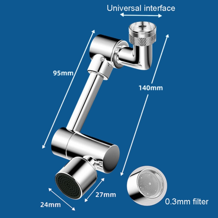 Faucet Universal Extender 1440 Degree Mechanical Arm Booster Head ...