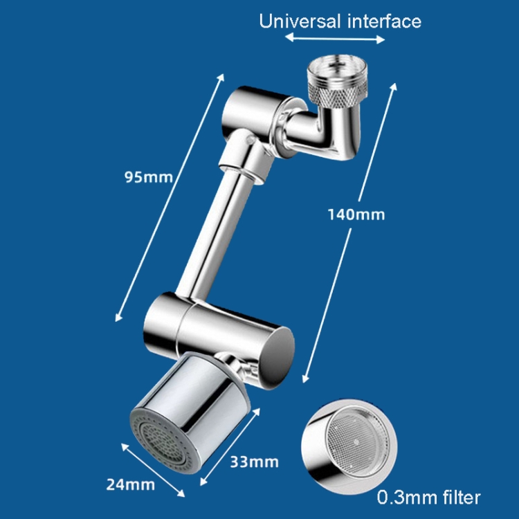 Faucet Universal Extender 1440 Degree Mechanical Arm Booster Head ...