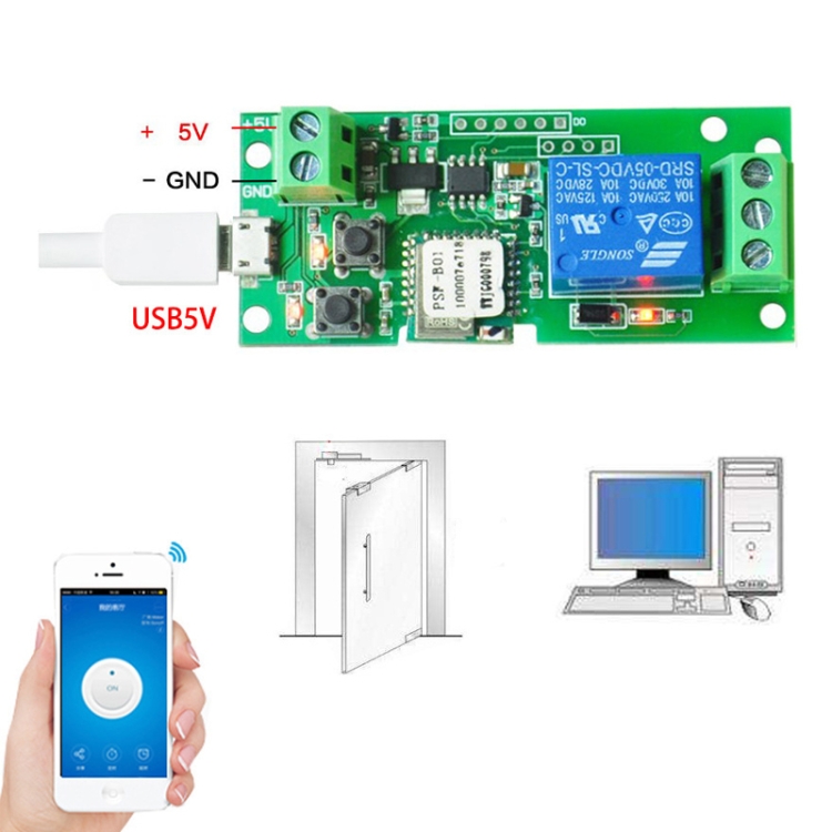 2pcs Sonoff Single Channel WiFi Wireless Remote Timing Smart Switch ...