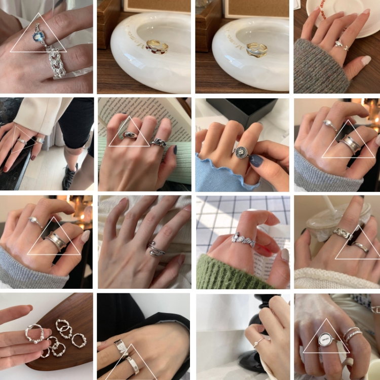 Happy Smiley Face Love Wear Combination Ring, Color: J3329