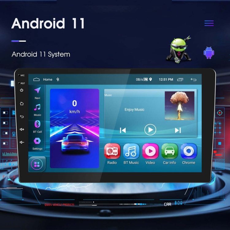 A3195 9 Inch Car Android Large Screen Navigation Central Control Screen ...
