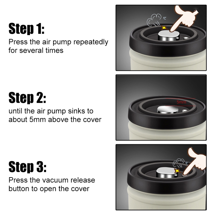 Kacheeg 밀봉 캔 압축 진공 커피 콩 차 캔, 용량: 750ml